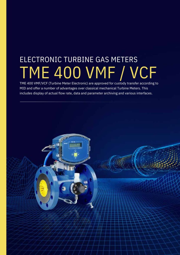 ELECTRONIC TURBINE GAS METERS TME400 VMF/VCF - MIGASINDO